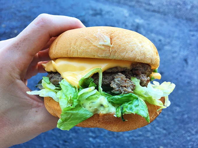 The Dick's Special looking like it just won the lottery and wants to share its good fortune.