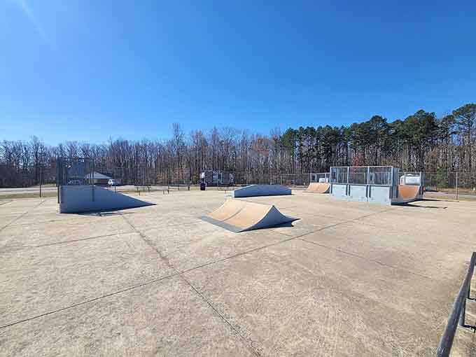 This skate park's ramps and rails offer thrills without the theme park admission prices, which teenagers definitely appreciate.
