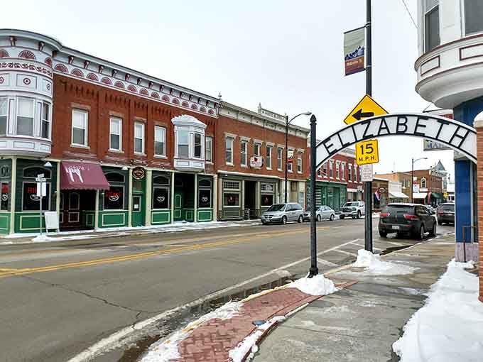 Winter transforms Main Street into a scene worthy of a greeting card, minus the artificial sentiment.