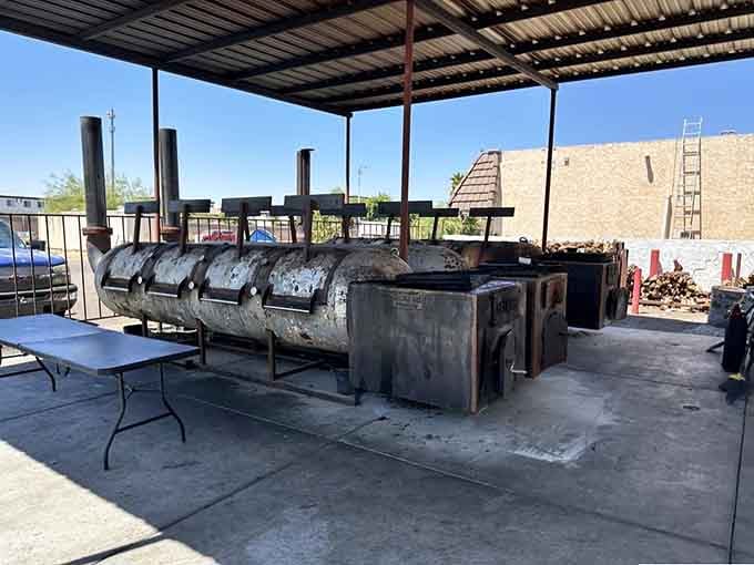 Those smokers work harder than a tax accountant in April, turning raw meat into edible poetry day after day.