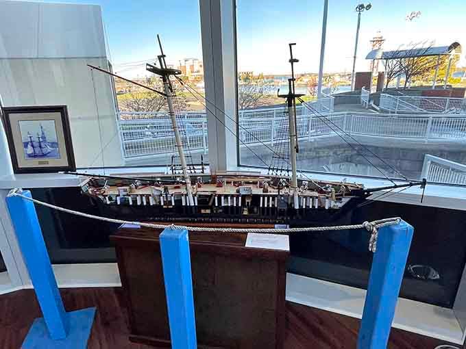 This detailed wooden ship model captures every plank and sail, proving patience and precision create timeless beauty.