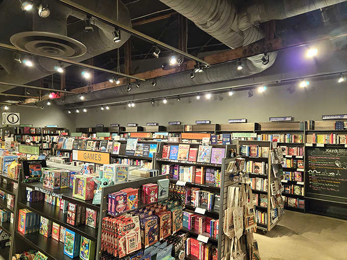 Shelves packed with possibilities, organized to inspire browsing rather than intimidate with endless options and overwhelming choices.