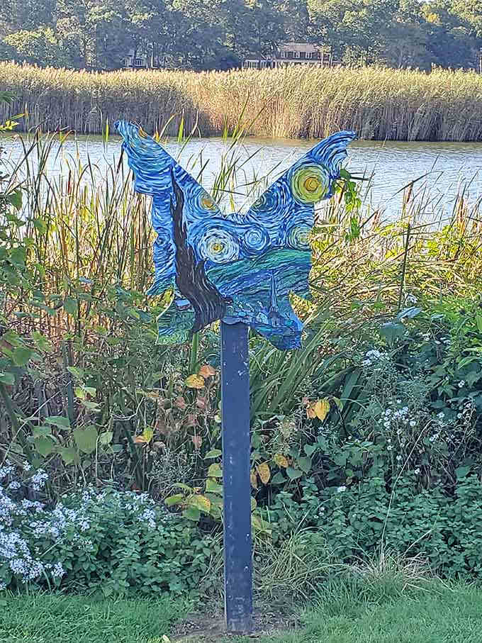 Modern art installations along the river prove this place hasn't stopped inspiring creativity after more than a century.