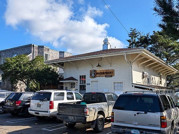 The Waterfront Depot sits ready to serve hungry visitors in its historic building, where the past meets your present appetite perfectly.