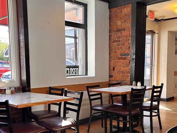 Another angle of the dining room reveals the perfect blend of old-school charm and timeless simplicity that works.