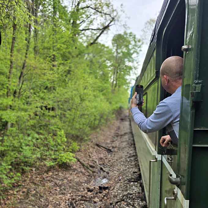 Leaning out for photos is encouraged here, unlike literally every other form of transportation where they yell at you.