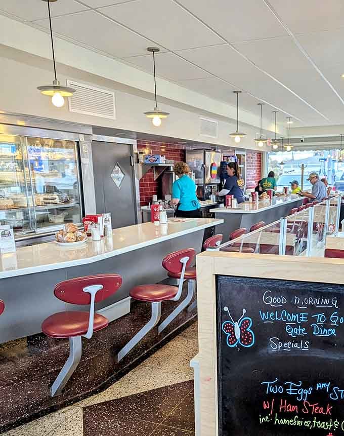 Red brick entrance welcomes you like an old friend, promising comfort food and zero pretension inside.