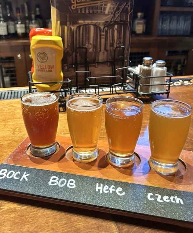 A proper beer flight lets you taste your way through happiness, one sip at a time, no judgment.