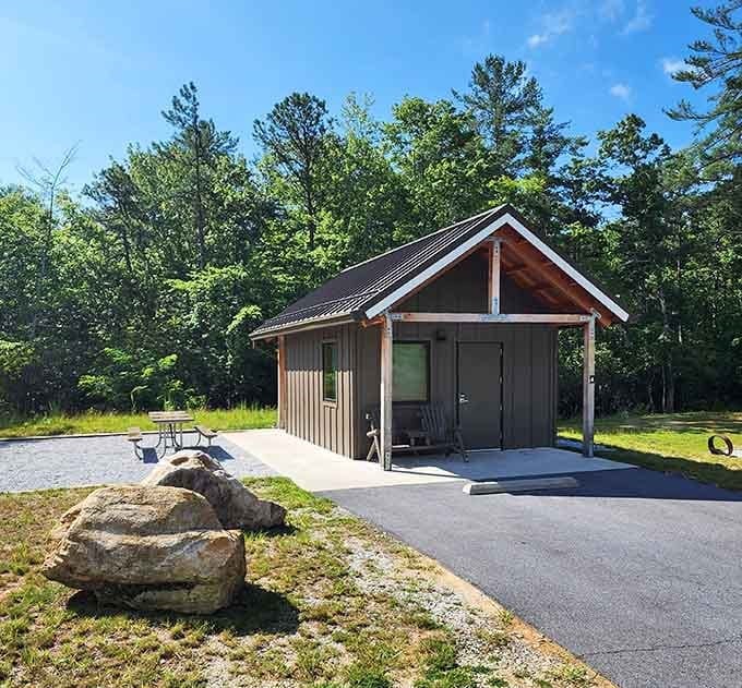 Your home base for adventure comes with actual walls and a roof, which beats a tent any day.