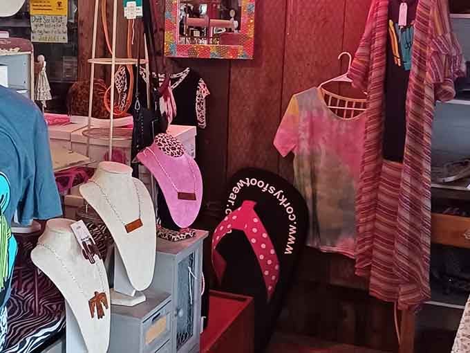 The store side offers local treasures and gifts, because shopping burns calories you'll happily replace.