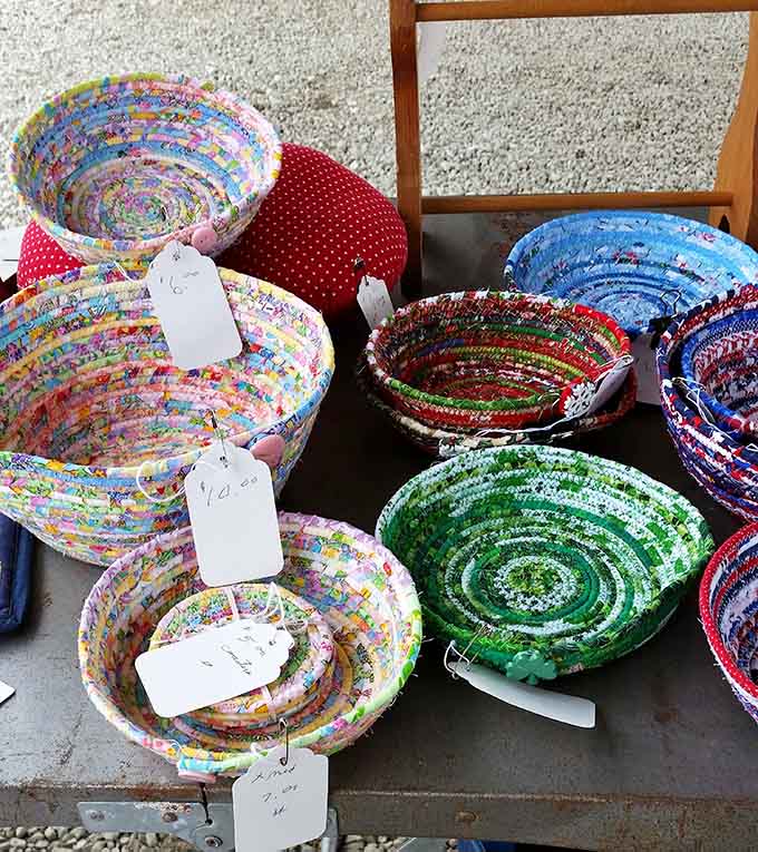 Handmade fabric bowls proving that creativity and recycling can produce something both beautiful and actually useful for your home.