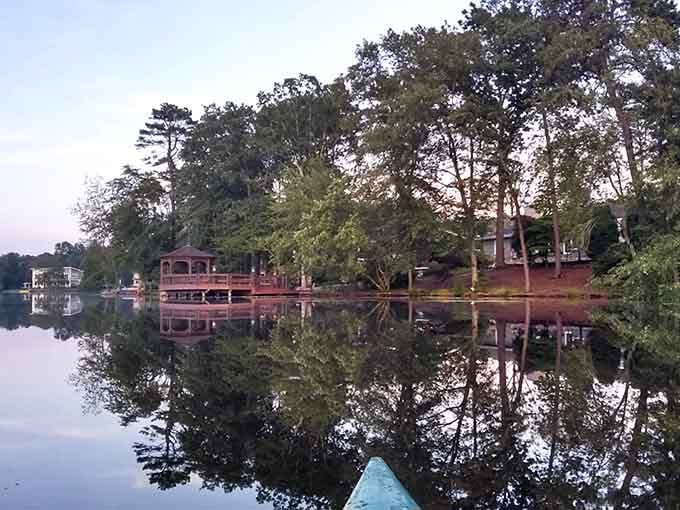 Dawn's reflection doubles the scenery, giving you twice the beauty without charging admission for the extra view.