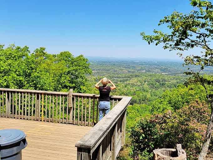 Baker Mountain Park's overlook delivers million-dollar views without the million-dollar price tag attached to coastal properties.