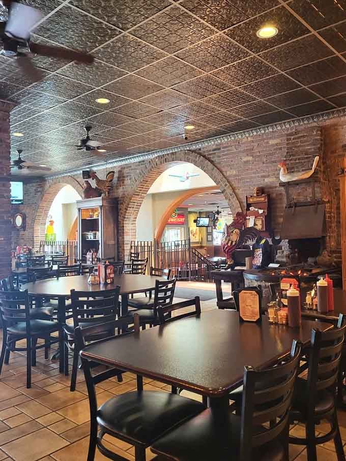 Comfortable seating and plenty of space mean you can actually enjoy your meal without bumping elbows constantly.