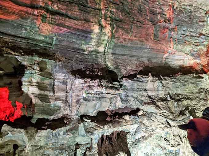 The layered rock walls tell stories that make your family history seem like yesterday's news.
