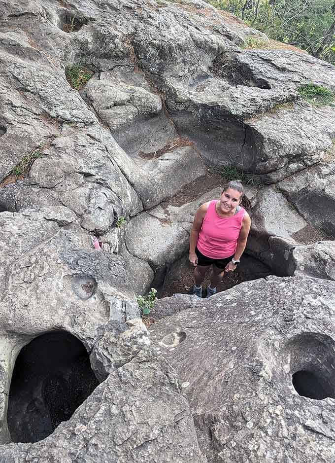 Standing inside a glacial pothole gives you perspective, both geological and existential, about your place in time.