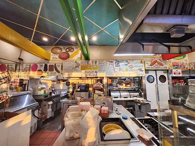 Where the magic happens: fryers bubbling, corn dogs cooking, and fair food dreams coming gloriously true.