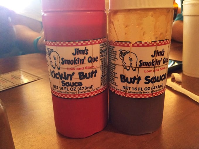 House-made sauces with playful names mean someone's having fun while perfecting the art of barbecue flavor profiles here.