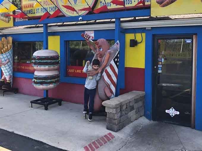 Whimsical decorations outside set the tone: this is a place that doesn't take itself too seriously.