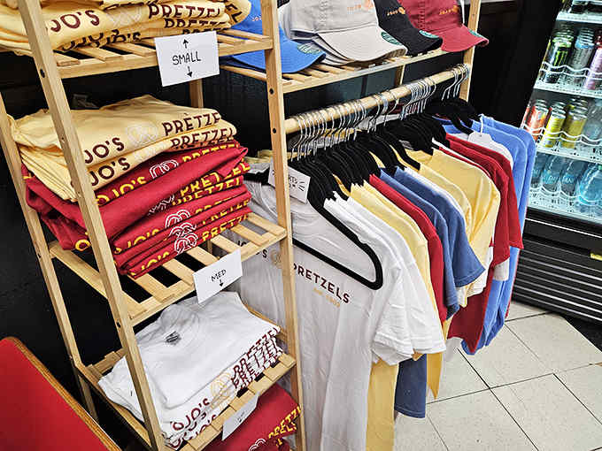 When a pretzel shop sells its own merchandise, you know they've achieved cult status worth bragging about.