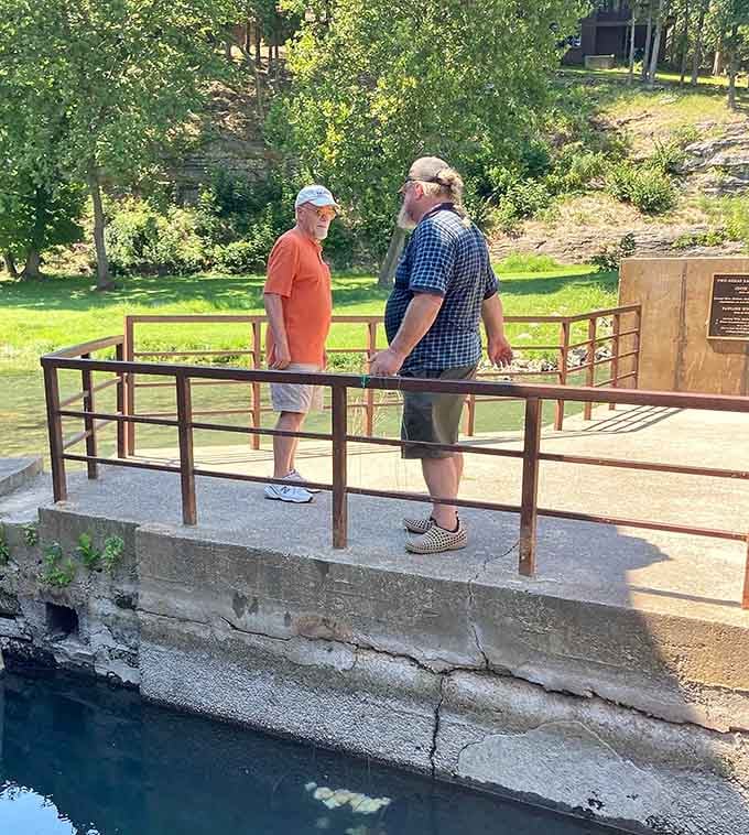 Visitors pause to appreciate the mill's engineering, proving history can still captivate us despite our shrinking attention spans today.