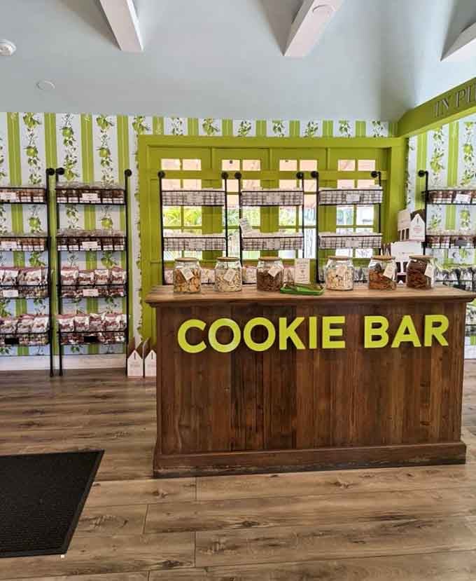 The cookie bar stands ready to tempt you with sweet treats beyond the already irresistible pie selection.