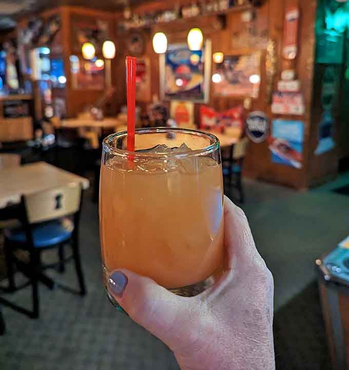 A margarita in hand, surrounded by Michigan memorabilia&mdash;this is how you properly prepare for whitefish consumption.