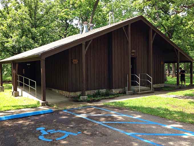 Modern restroom facilities prove that roughing it doesn't mean sacrificing basic comfort and cleanliness entirely.