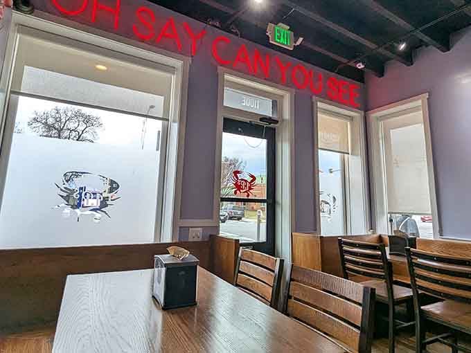 That exit view reminding you where you've been, though you'll probably turn around and come back tomorrow anyway, honestly.