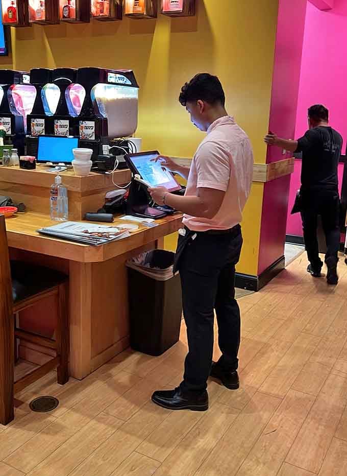 Attentive service means your water glass stays full and your questions about the menu get answered with genuine enthusiasm.