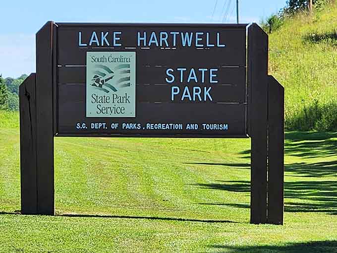 This sign marks the entrance to your new favorite weekend escape, assuming you can keep the secret.