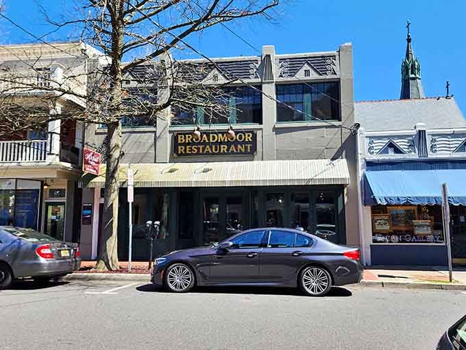 Broadmoor Restaurant occupies prime downtown real estate, offering upscale dining where the building itself commands attention and respect.