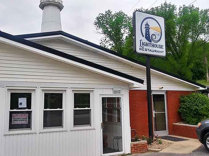 Red brick and white siding welcome you like an old friend, promising comfort food that actually delivers on promises.