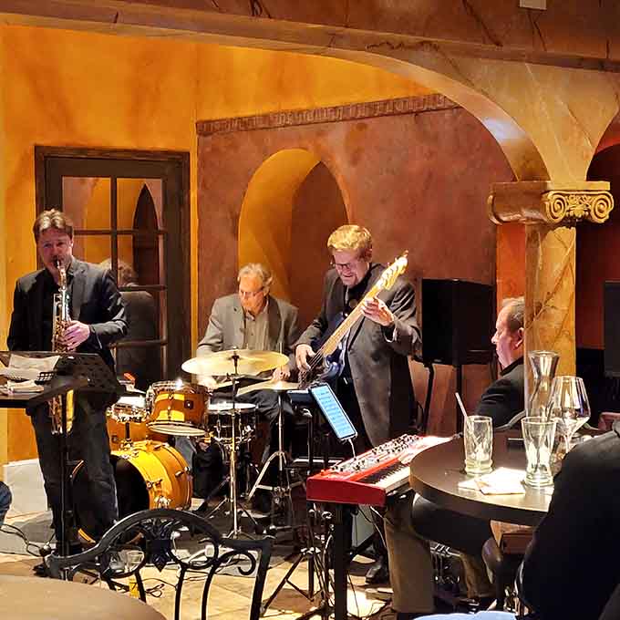 Live music transforms dinner into dinner theater, except everyone leaves happy and well-fed every single time.