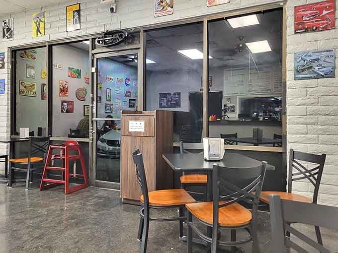 Multiple seating options mean you can enjoy your burger however you prefer, solo or with your favorite people.