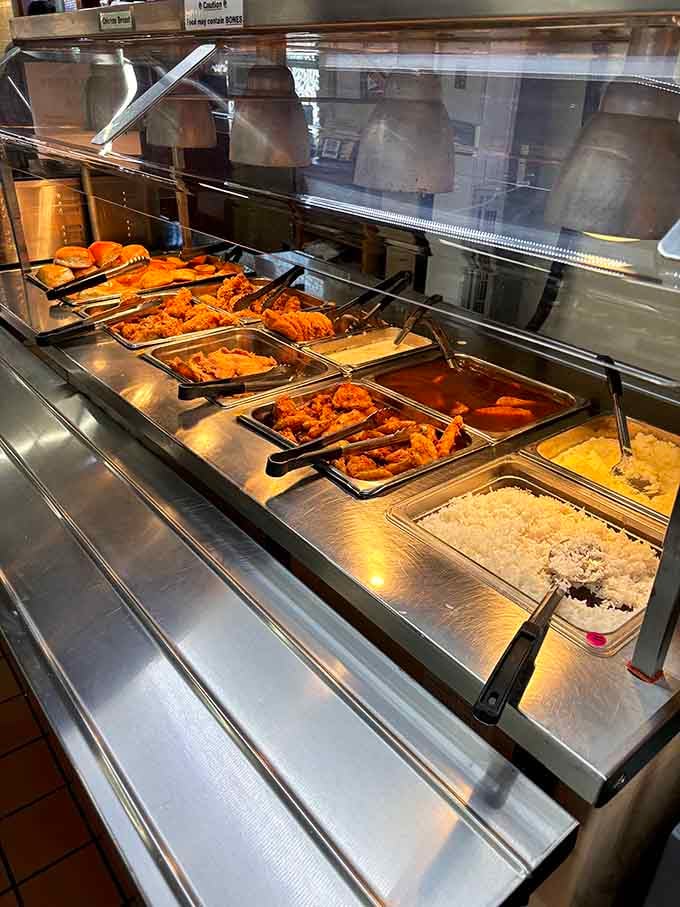 That buffet line stretches like a delicious horizon, promising adventure with every steam tray you encounter.