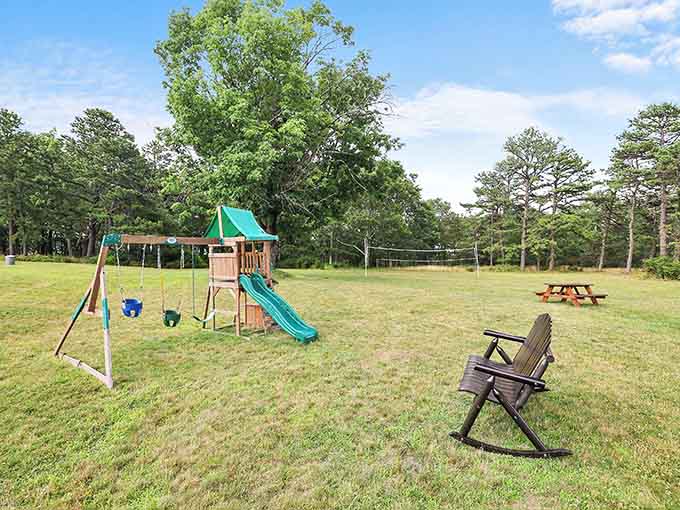 The kids' playground means young princes and princesses can burn energy while adults enjoy peaceful castle time.