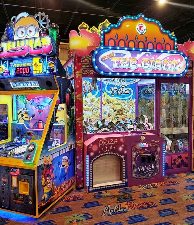 These ticket-dispensing arcade games transform children into tiny economists calculating the optimal return on their gaming investment and strategic planning.