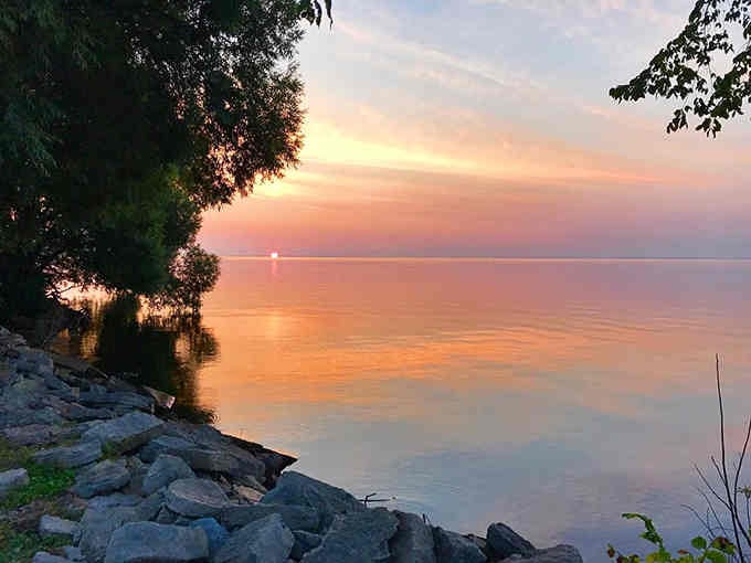 Lake Michigan sunsets don't need filters or fancy cameras&mdash;they just show up and do their thing with zero effort required.