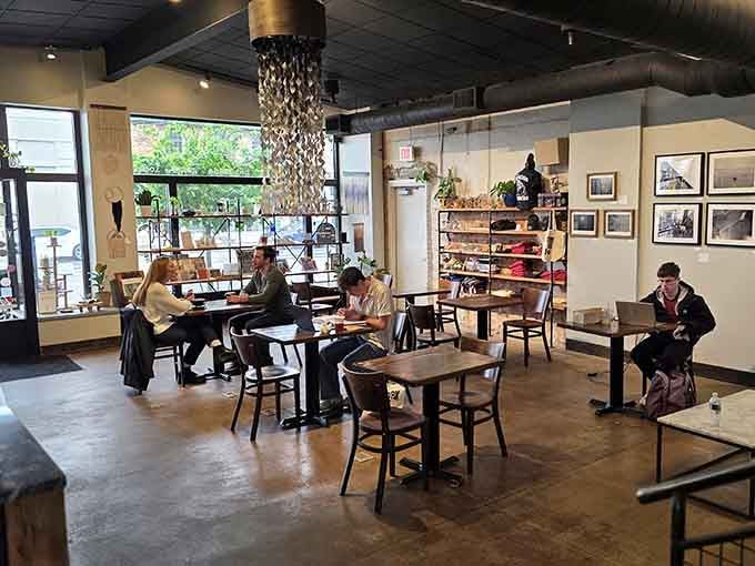 Inside this coffee shop, modern minimalism meets village charm, creating the perfect spot for caffeinated contemplation and people-watching.