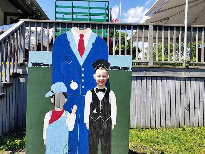 Strike a pose as a conductor because every great museum visit needs at least one slightly ridiculous photo opportunity.