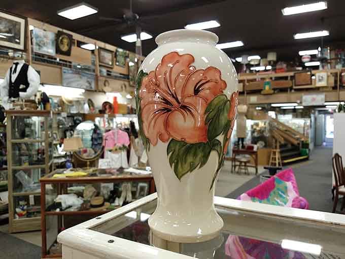 Hand-painted floral vase standing proud, the kind of piece that elevates any room from ordinary to elegant.