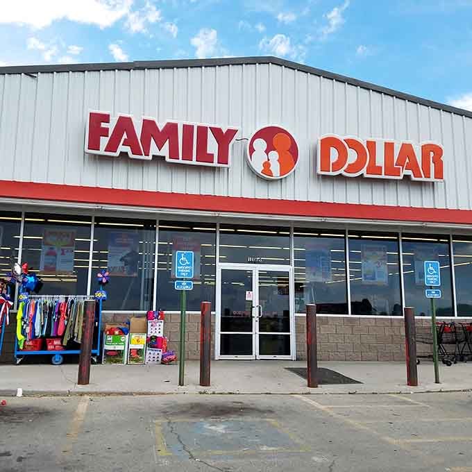 Family Dollar ensures you can grab essentials without driving three hours to the nearest big-box store wasteland.