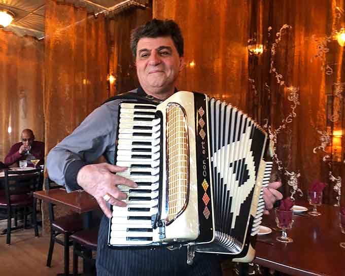 Live accordion music adds authentic ambiance, transporting you straight to a Moscow supper club without leaving Cathedral Hill.