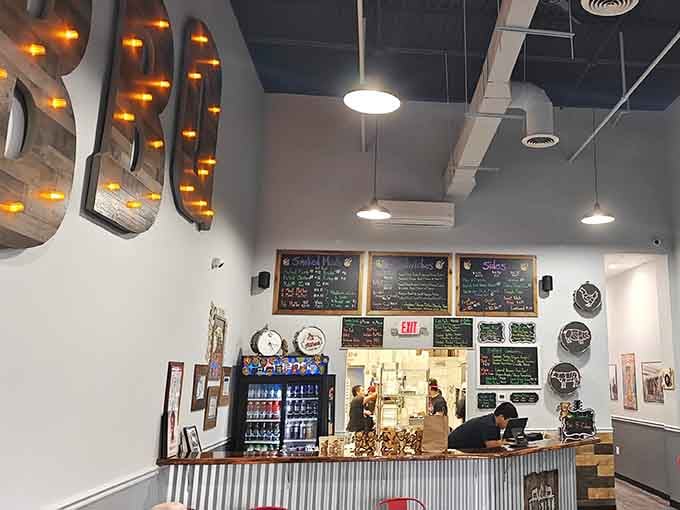 The team behind the magic, working hard to keep that smoker running and plates full.