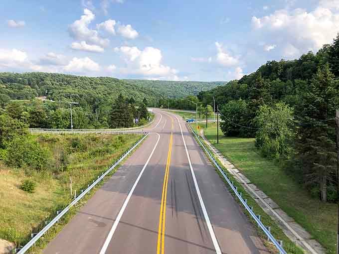 Southbound on 42, where the journey matters more than the destination, and that's saying something around here.