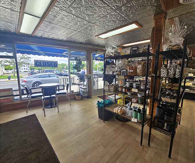 Wood paneling and tin ceiling tiles create an atmosphere that modern designers spend fortunes trying to replicate unsuccessfully.