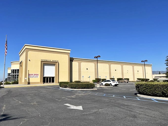 The exterior architecture suggests you're about to enter somewhere special, not just another strip mall attraction in the Valley.
