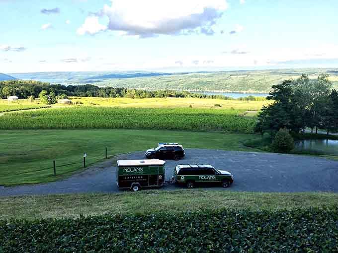 That sweeping Finger Lakes view is the kind of backdrop that turns dinner into an unforgettable experience.