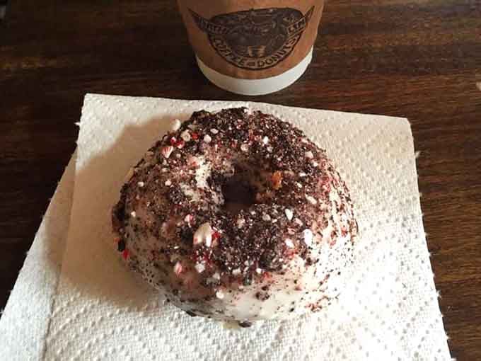 Crushed peppermint and white chocolate create a festive flavor bomb that belongs on everyone's holiday list.